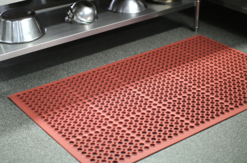 Anti-Fatigue Terracotta Safety Cushion Nitrile Mat